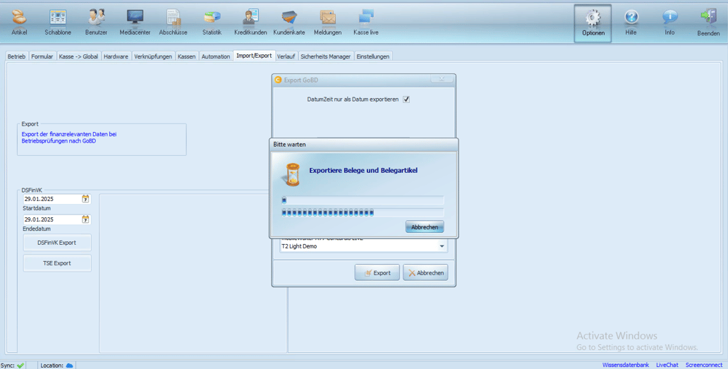 GDPdU/GoBD Datenexport